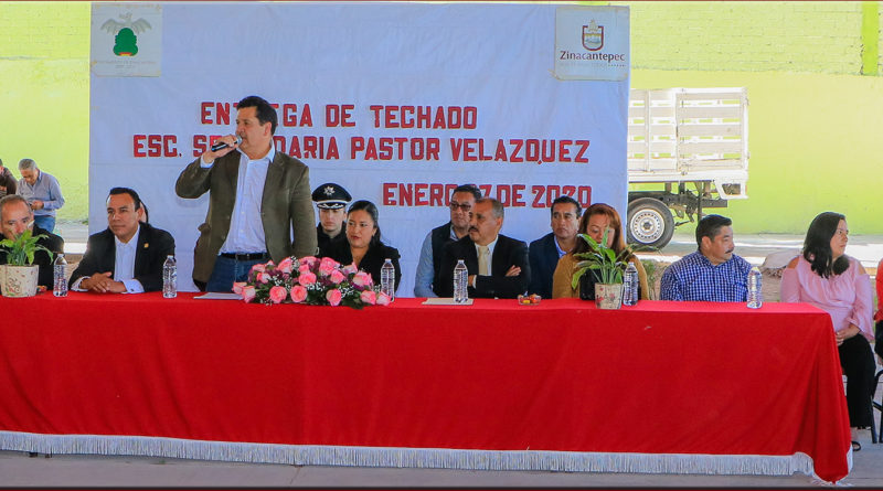 Entrega de techumbre en San Luis Mextepec Entrega de techumbre en San Luis Mextepec